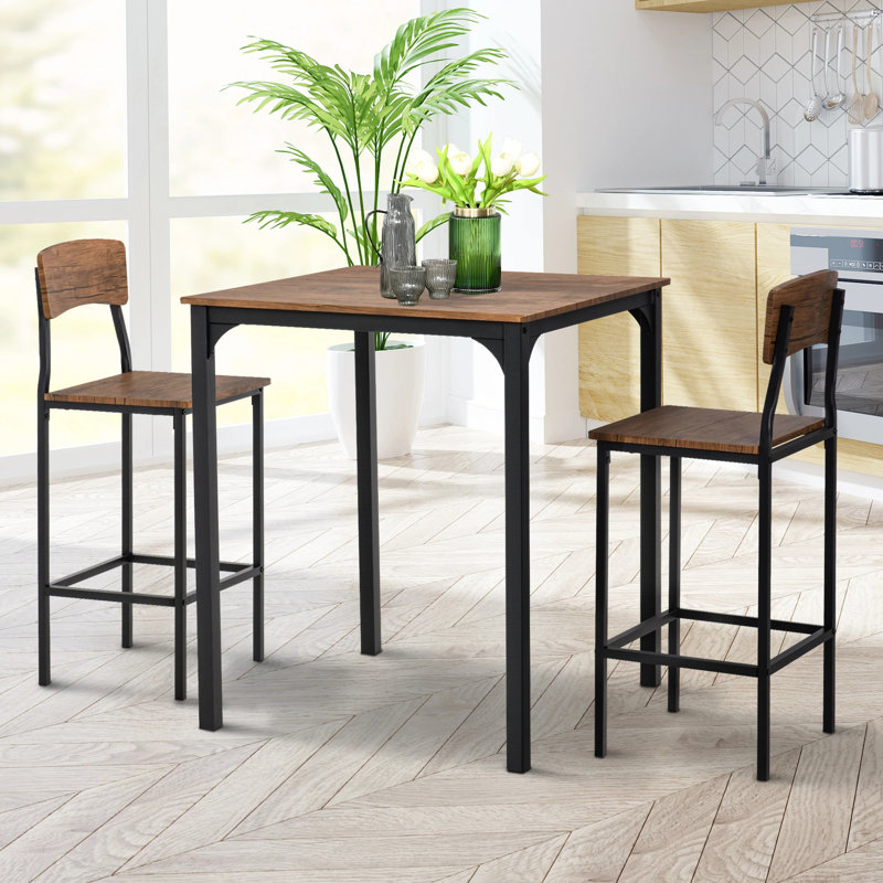 17 Stories 2 - Person Counter Height Dining Set,Bar Table Set,Kitchen Set | Wayfair